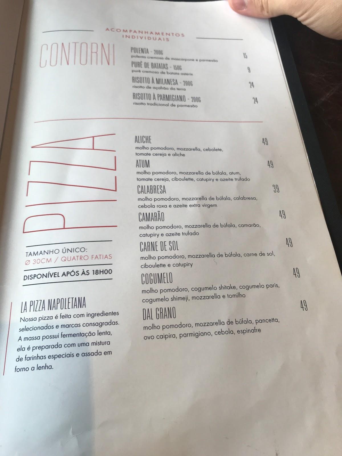 Menu at DAL GRANO RESTAURANTE E PIZZARIA, Belo Horizonte