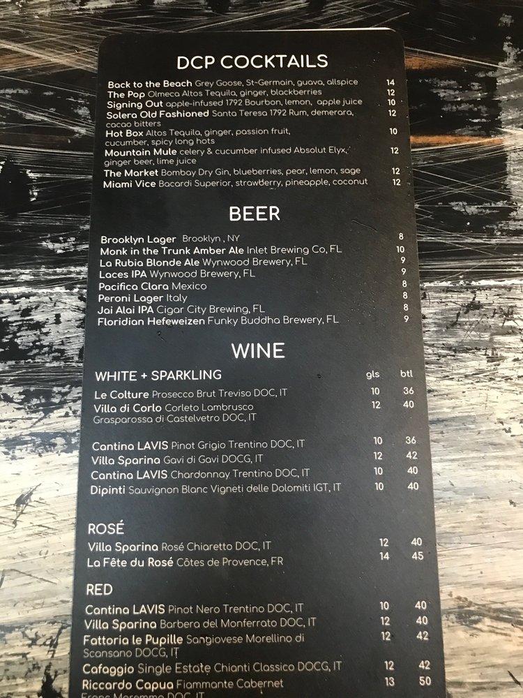 Menu at DOM'S pub & bar, Miami