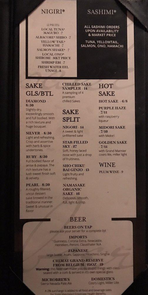 Menu at NorthSide Grill & Sushi restaurant, Hanalei