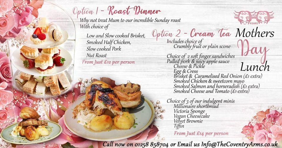 Menu at RISARO @ The Coventry Arms pub & bar, Broadstone