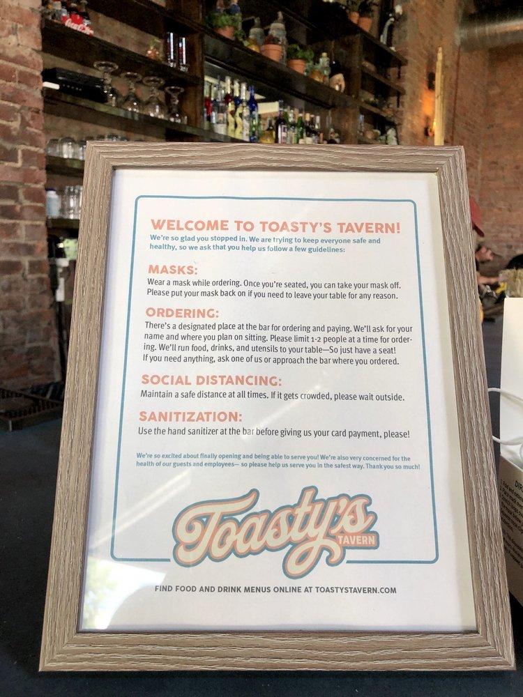 Menu at Toasty's Tavern pub & bar, Louisville