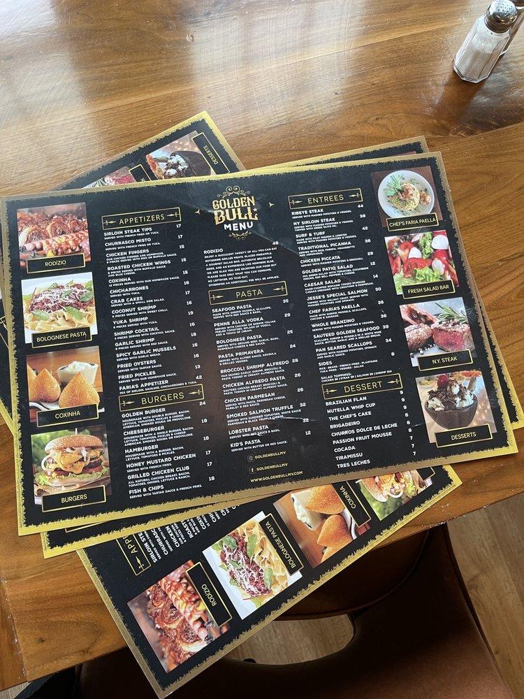Carta de The Golden Bull Brazilian Steakhouse, Tisbury