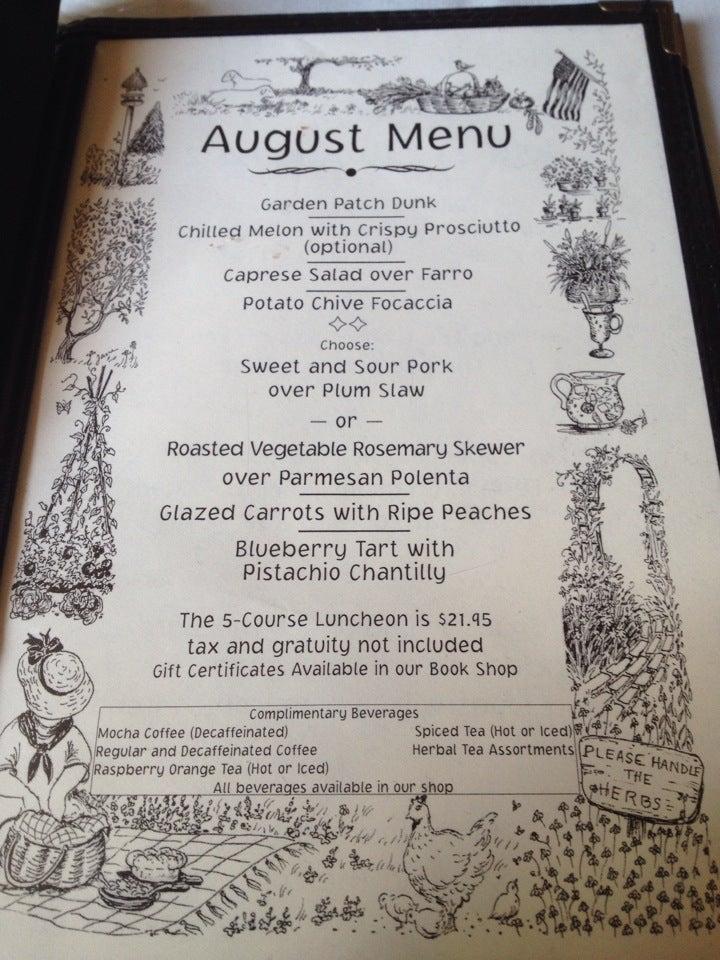 Menu at Pickity Place restaurant, Mason