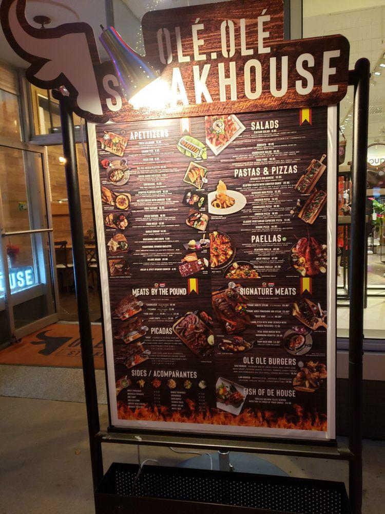 Carta de parrilla Ole Ole Steak House, Miami Beach