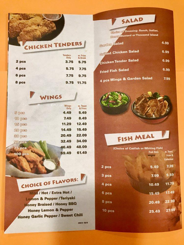 Menu at Quick N Chicken restaurant, Kinston