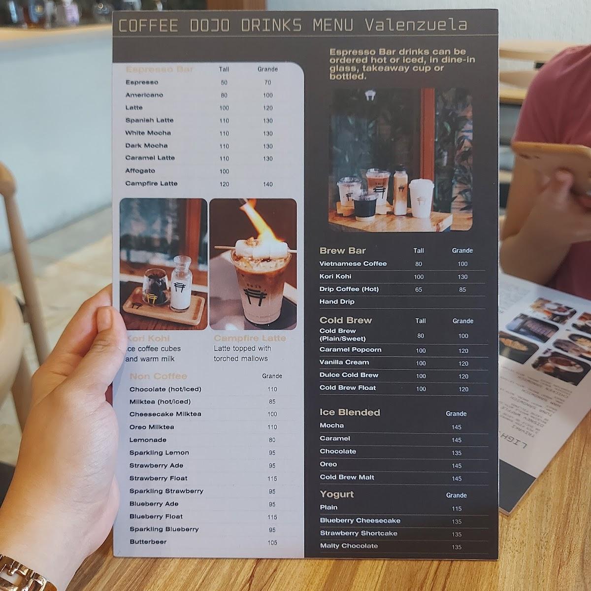 Menu at Coffee Dojo Valenzuela, Valenzuela