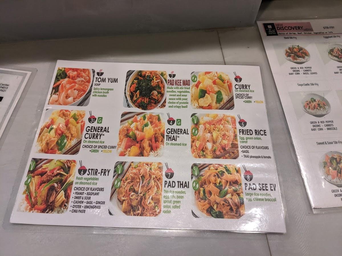 Menu at Thai Express restaurant, Daly City, 66 Serramonte Center