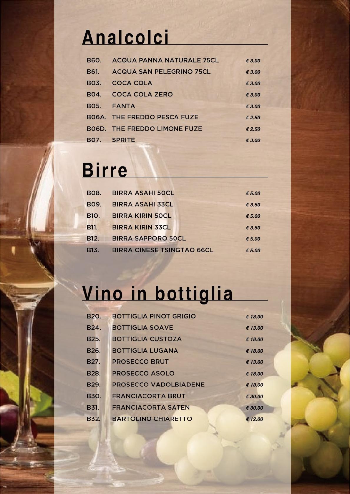 Menu da U Sushi Jesolo ristorante, Lido di Jesolo