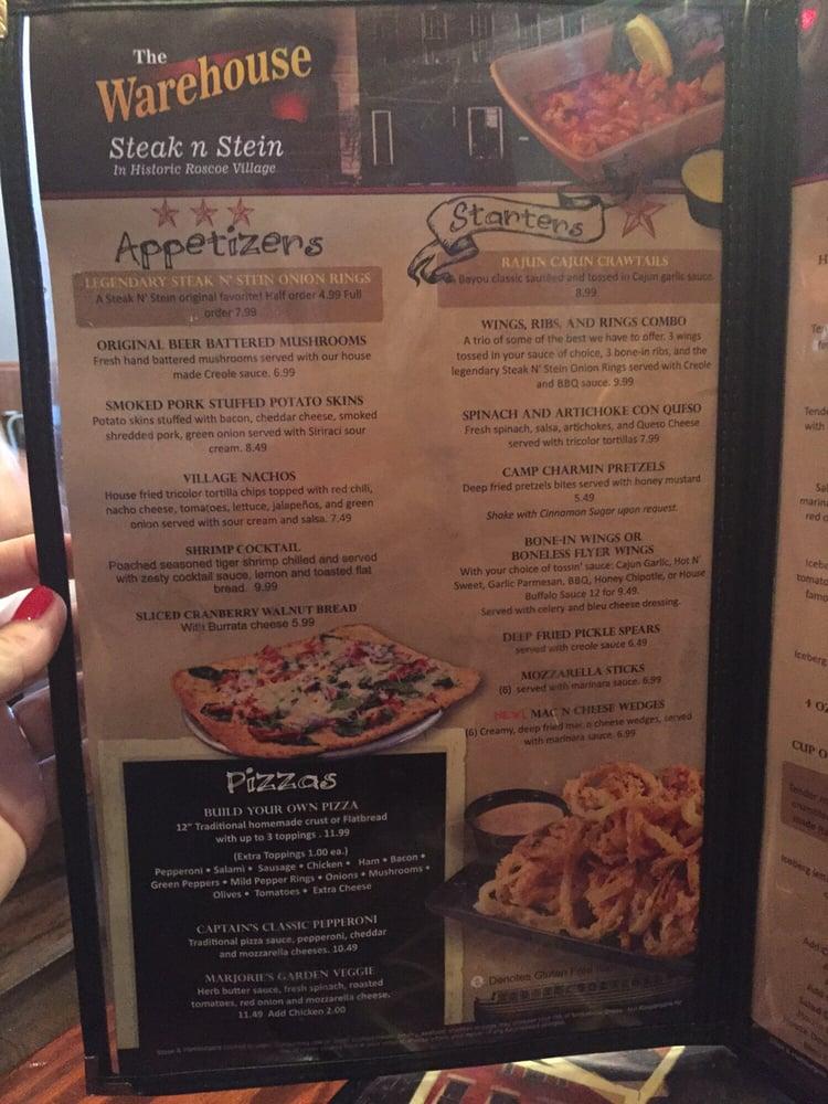Menu at Warehouse Restaurants, Coshocton