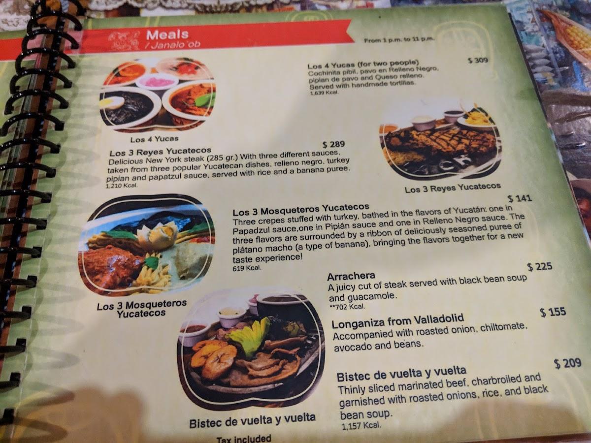 Carta del restaurante La Chaya Maya, Merida, C. 57 x 62