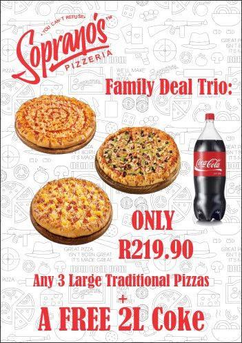 Menu at Scooters Pizza restaurant, Cape Town, 26 Wellington Road