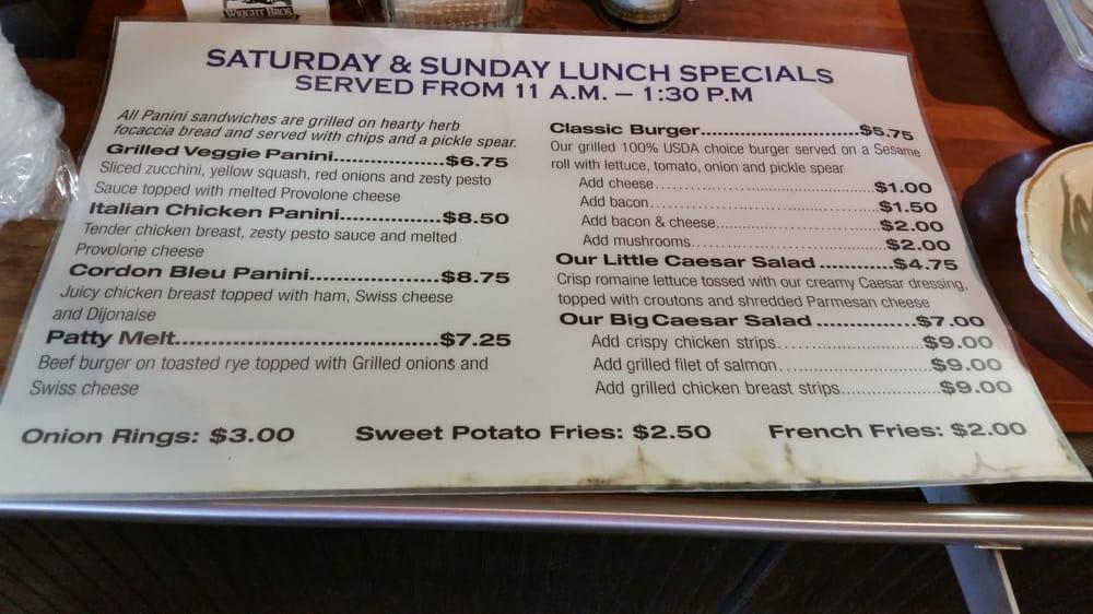 Menu at Wright Brothers Cafe, Honolulu