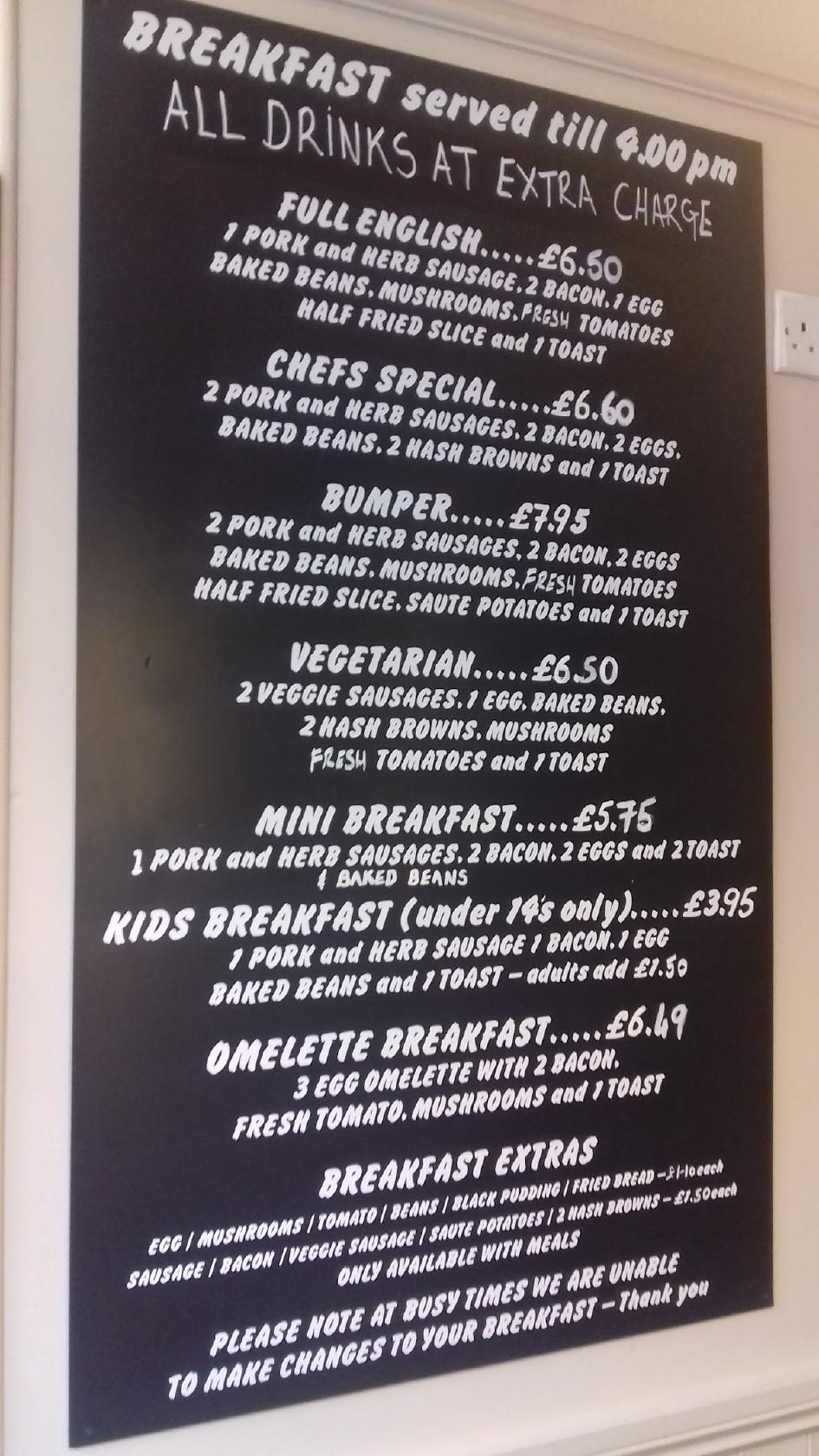 Menu at Moathouse Bakeaway & Coffee Co. cafe, Arundel