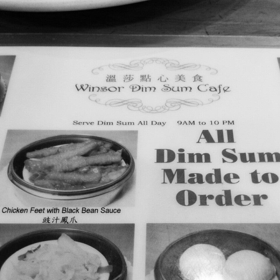 Menu at Winsor Dim Sum Café cafe, Boston, 10 Tyler St