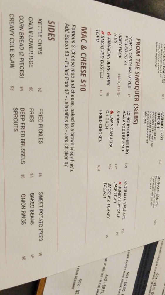 Menu at Beyond the Pale Brewing Company restaurant, Ottawa, 250 City ...
