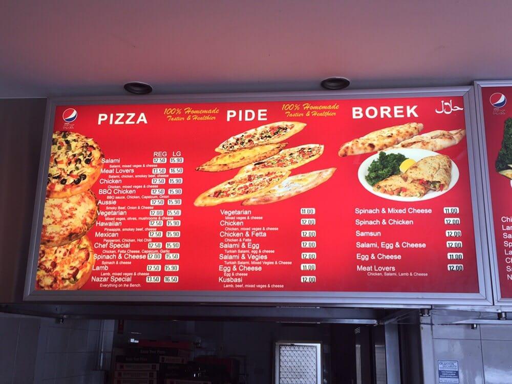 Menu at Nazar Herdsman Kebab House fast food, Churchlands