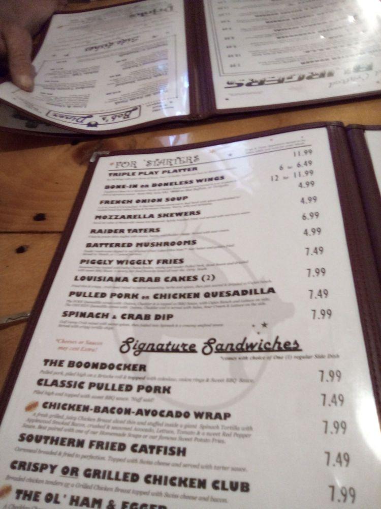 Menu at The Boondocks BBQ & Grill, McConnelsville