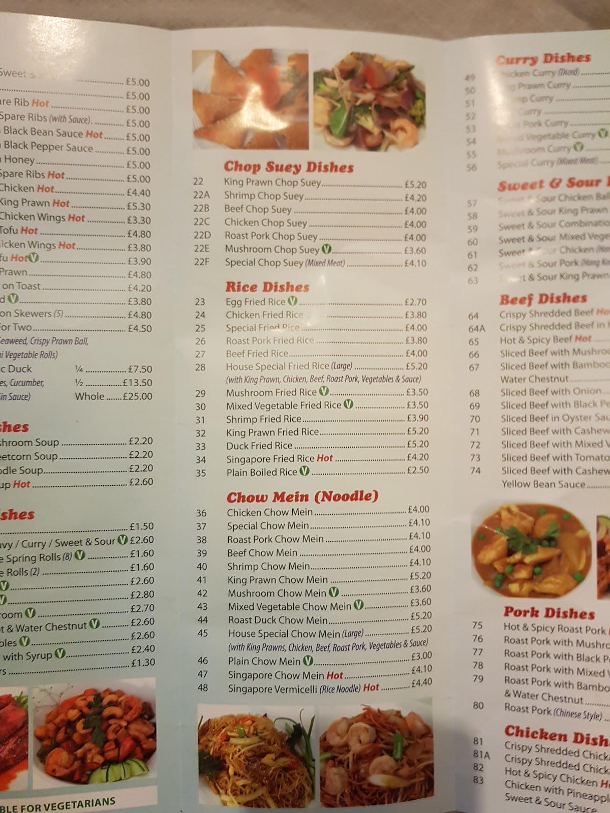Menu at Beijing House fast food, Ashford