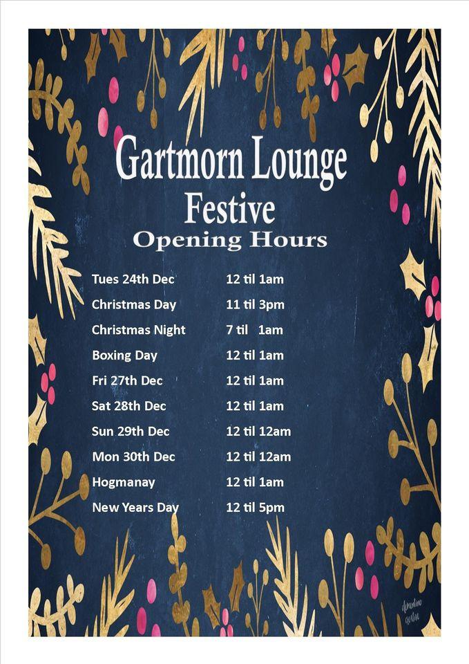 Menu at Gartmorn Lounge pub & bar, Sauchie