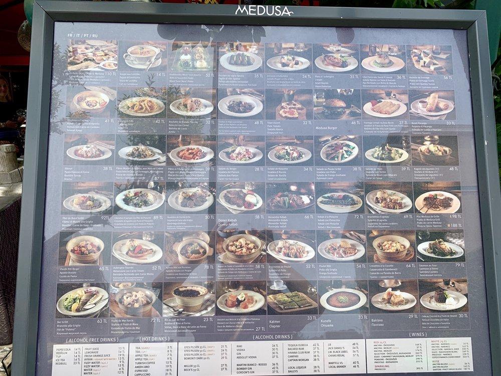 Menu at House of Medusa Restaurant, Istanbul, Yerebatan Cd. No:9