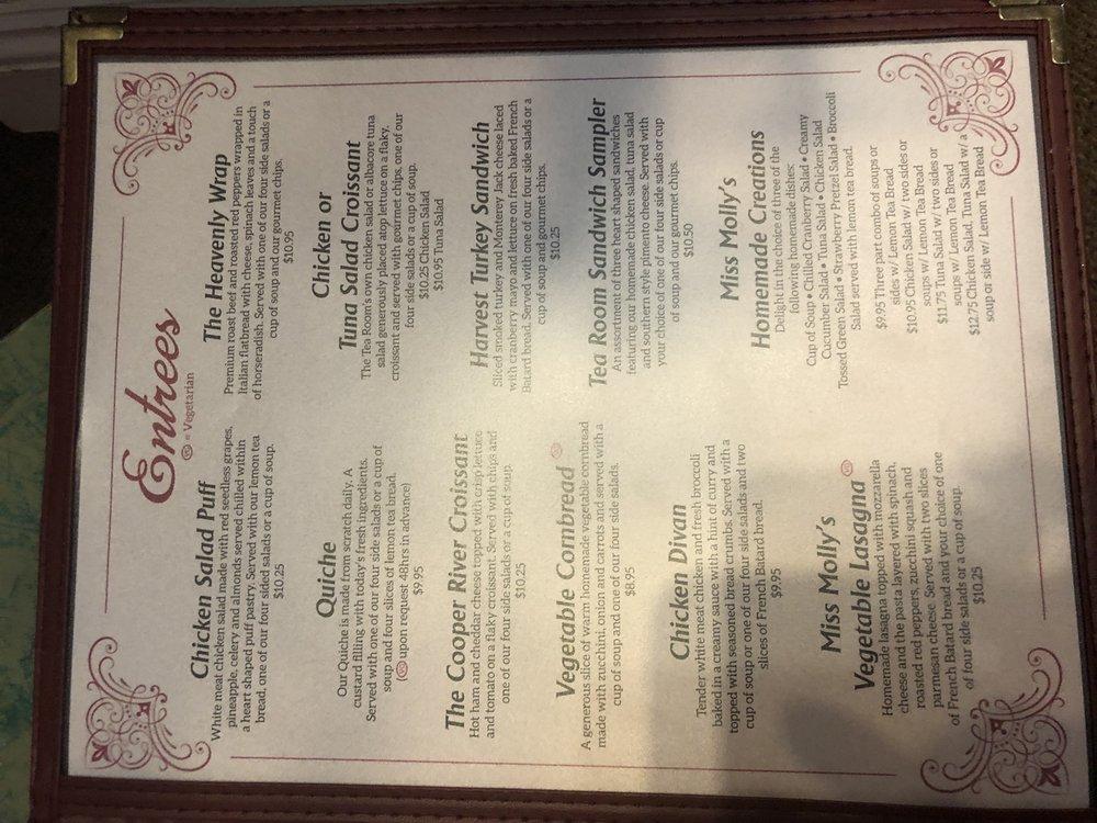 Menu at Miss Molly's Tea Room and Gift Shop restaurant, Medina