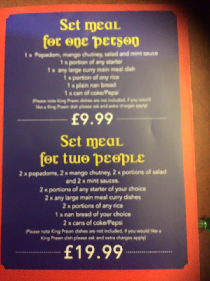 Menu at Naz Eastern Eye fast food, Oswestry