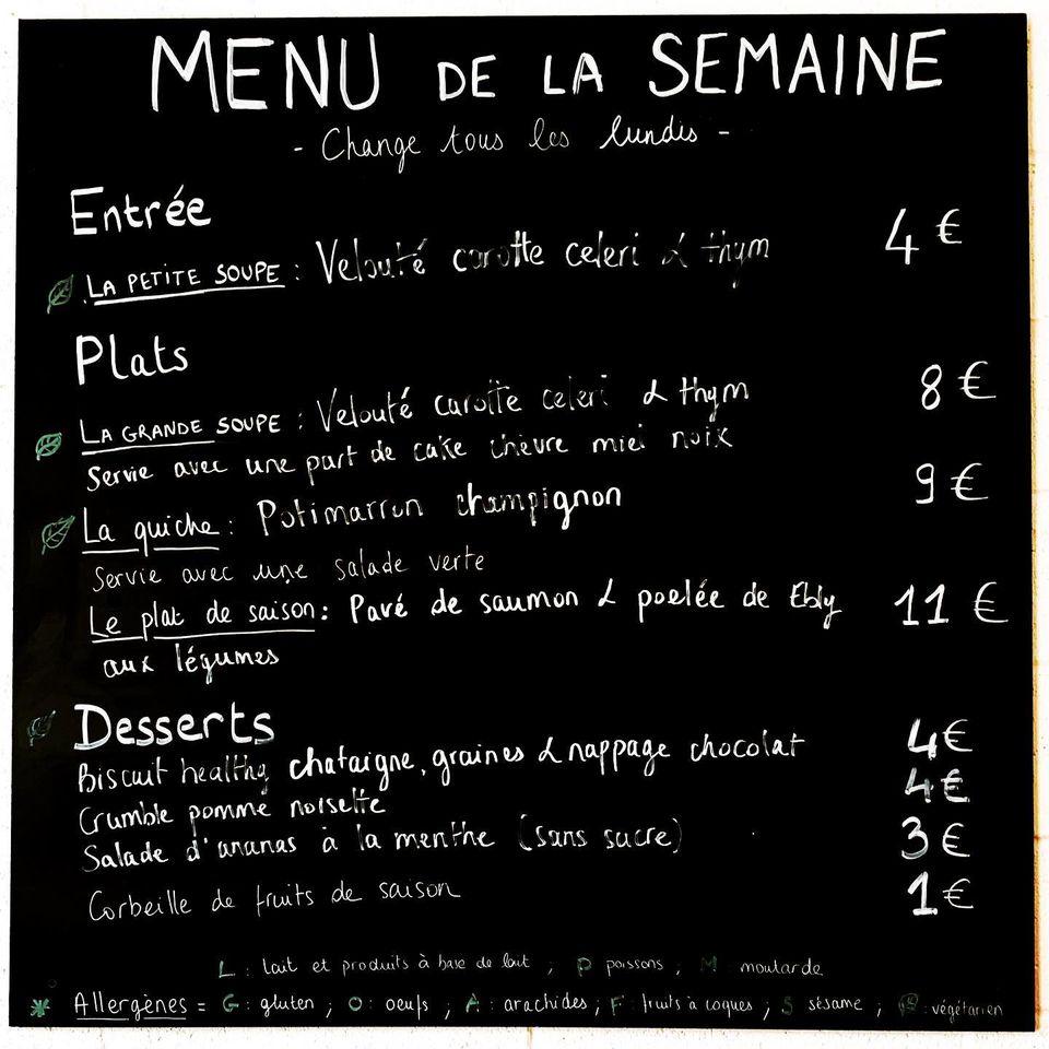 Menu at Native restaurant, Wambrechies