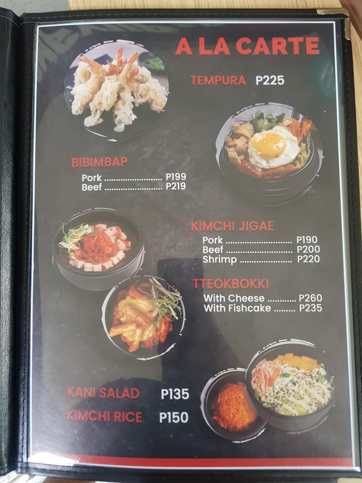 Menu at Samgyup sa Bahay - Telebastagan restaurant, San Fernando