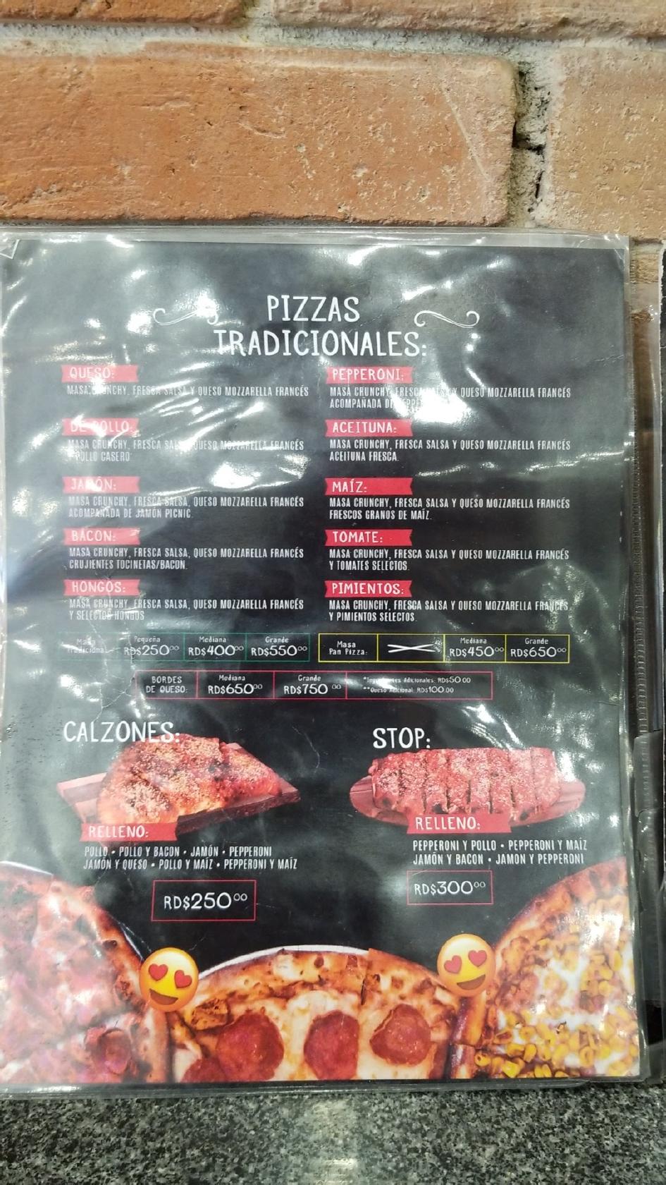 Carta del restaurante Crunchy Pizza, Santiago De Los Caballeros, C8M5+55M