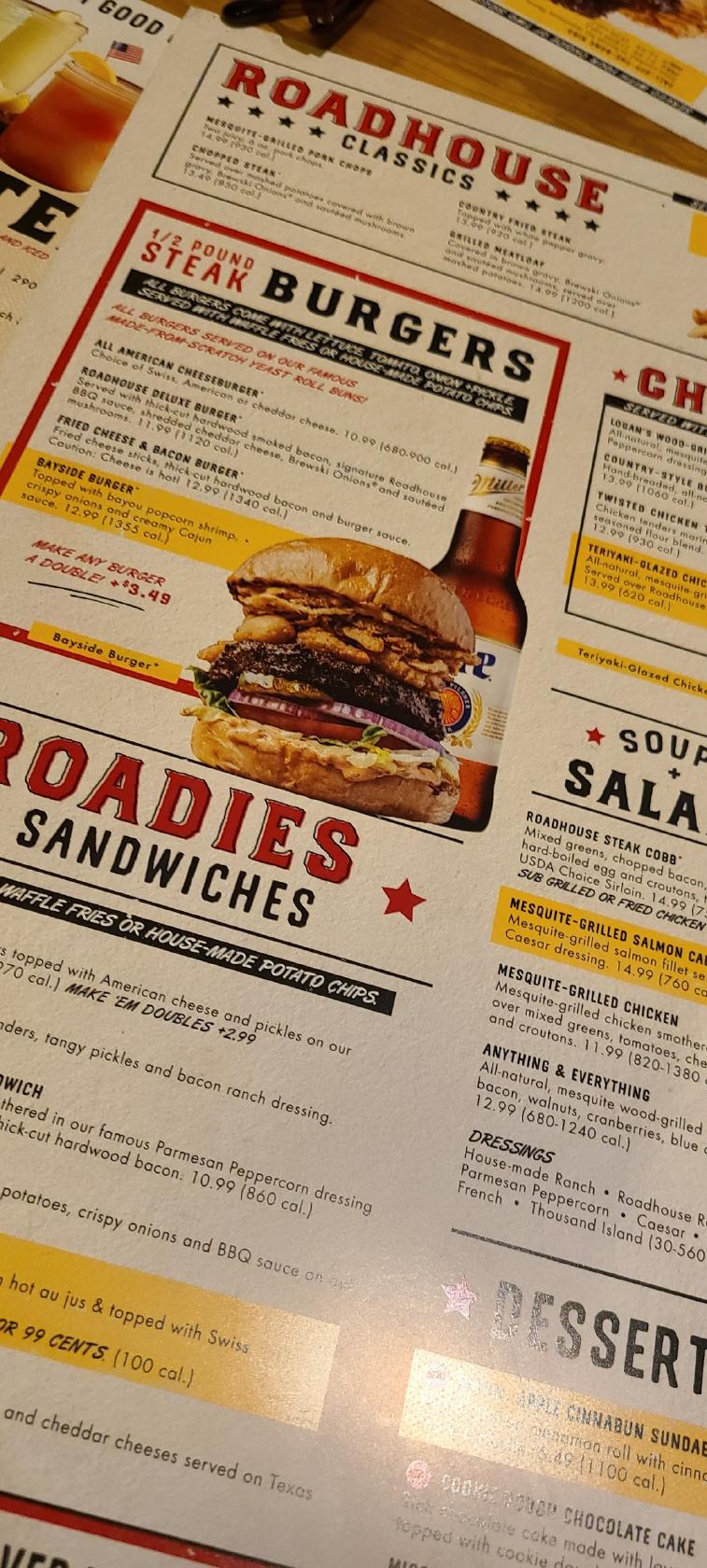 Menu at Logan's Roadhouse BBQ, Midwest City, SE 29th St