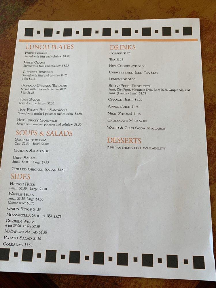 Menu at Mona's Cafe 314, Middleburgh
