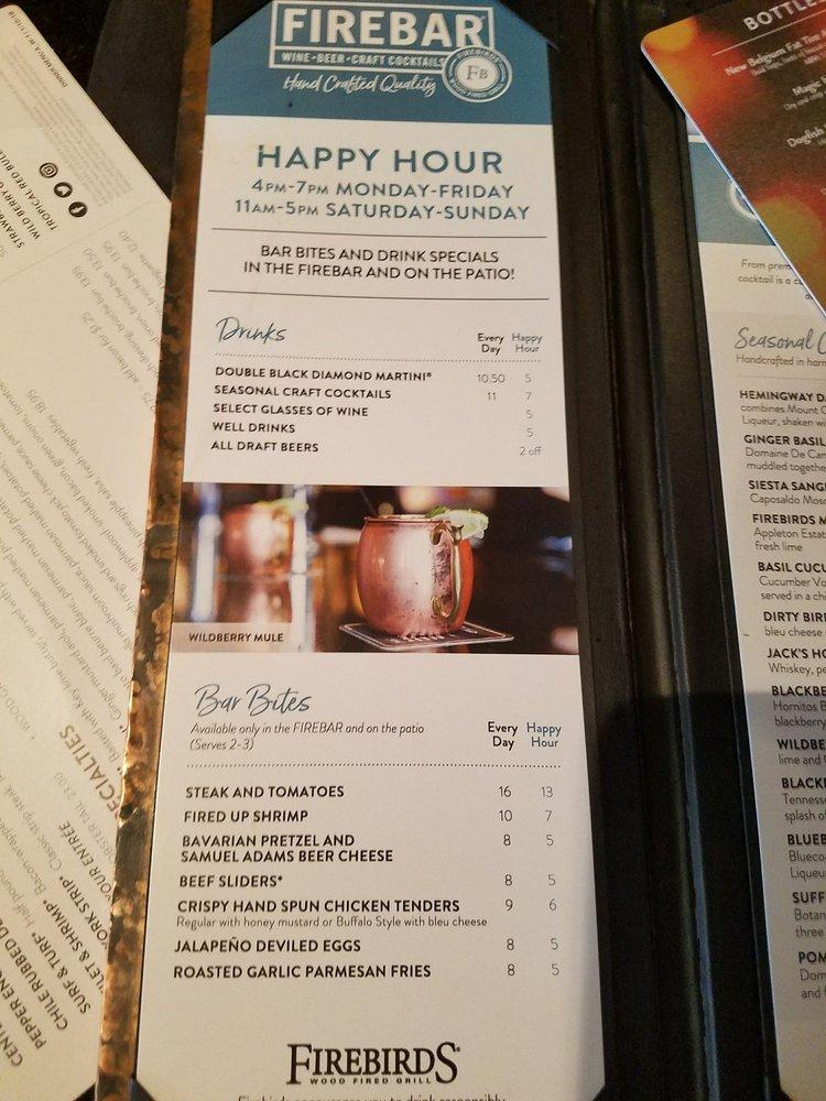 Menu at Firebirds Wood Fired Grill pub & bar, Chandler, W Chandler Blvd
