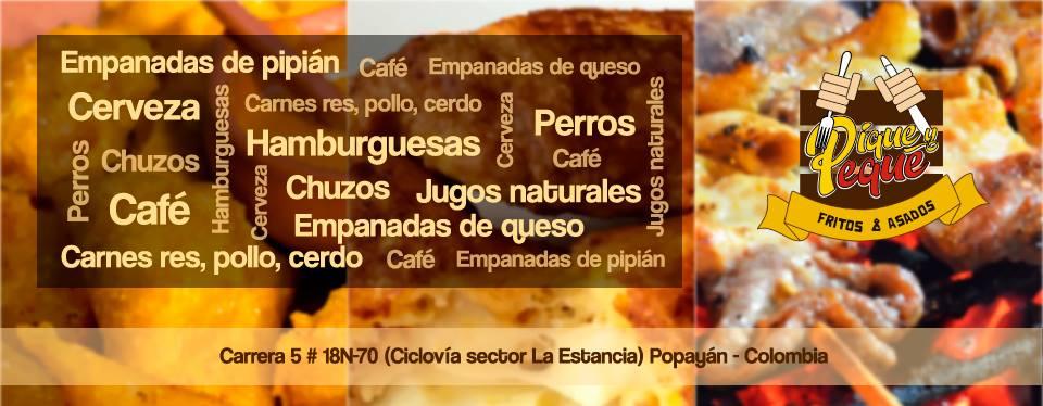 Menu at Pique y peque restaurant, Popayán
