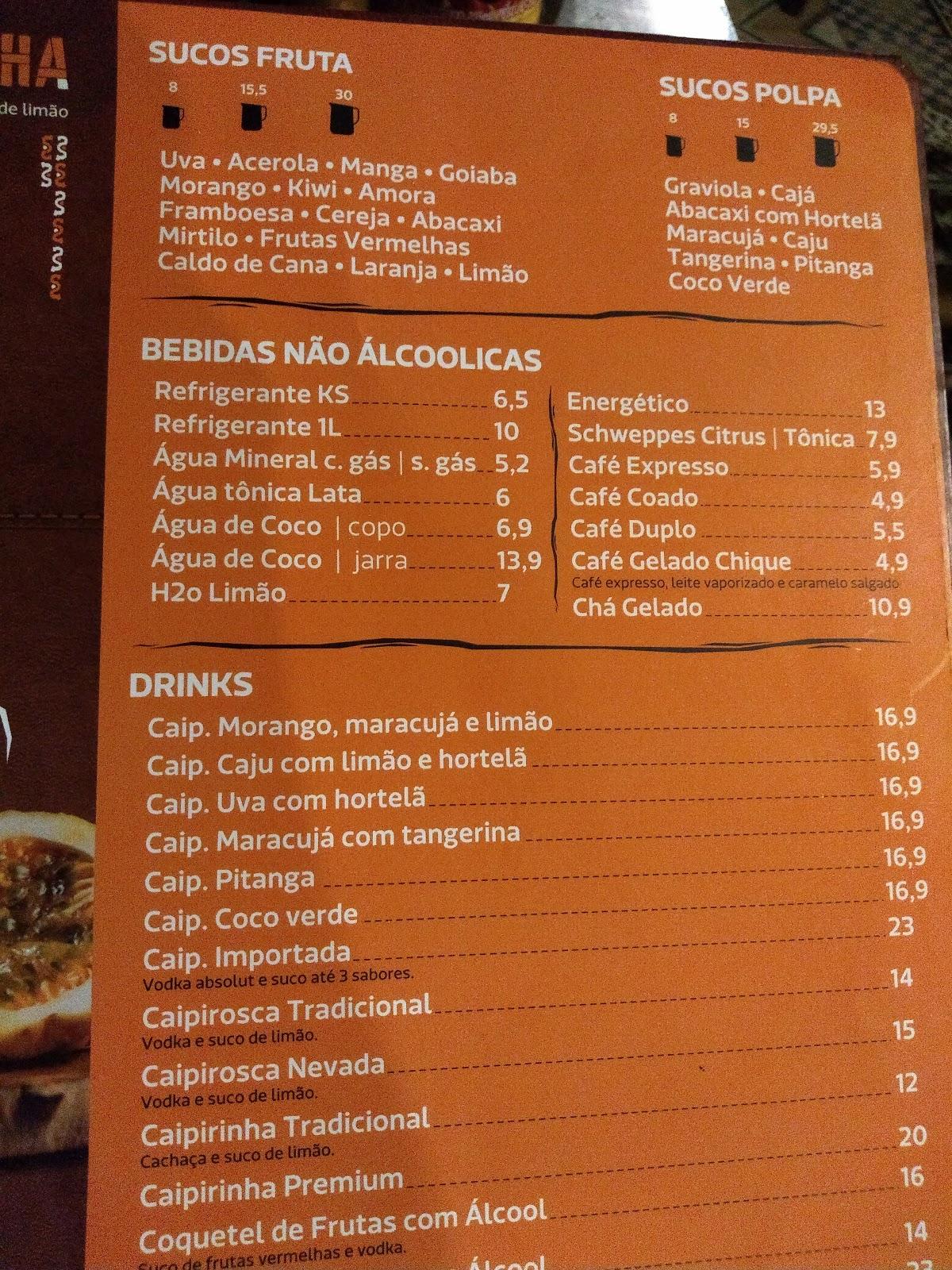 Menu em Bode do Nô restaurante, Olinda, Av. Min. Marcos Freire