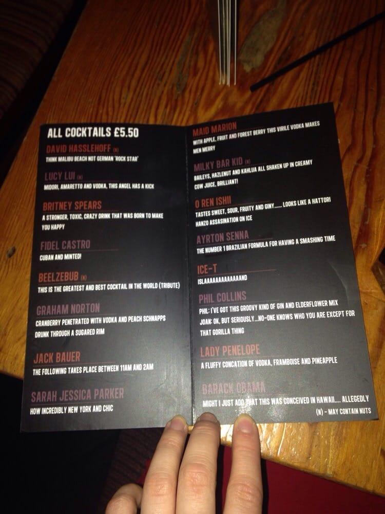 Menu at Dusk pub & bar, York