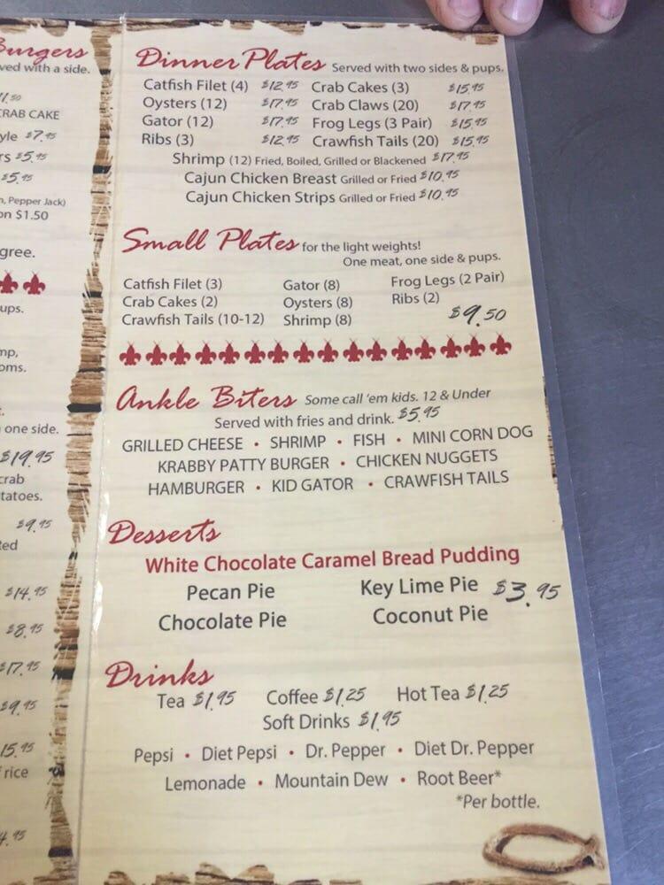 Menu at Seth's Lake Fork Creek restaurant, Quitman, TX-37