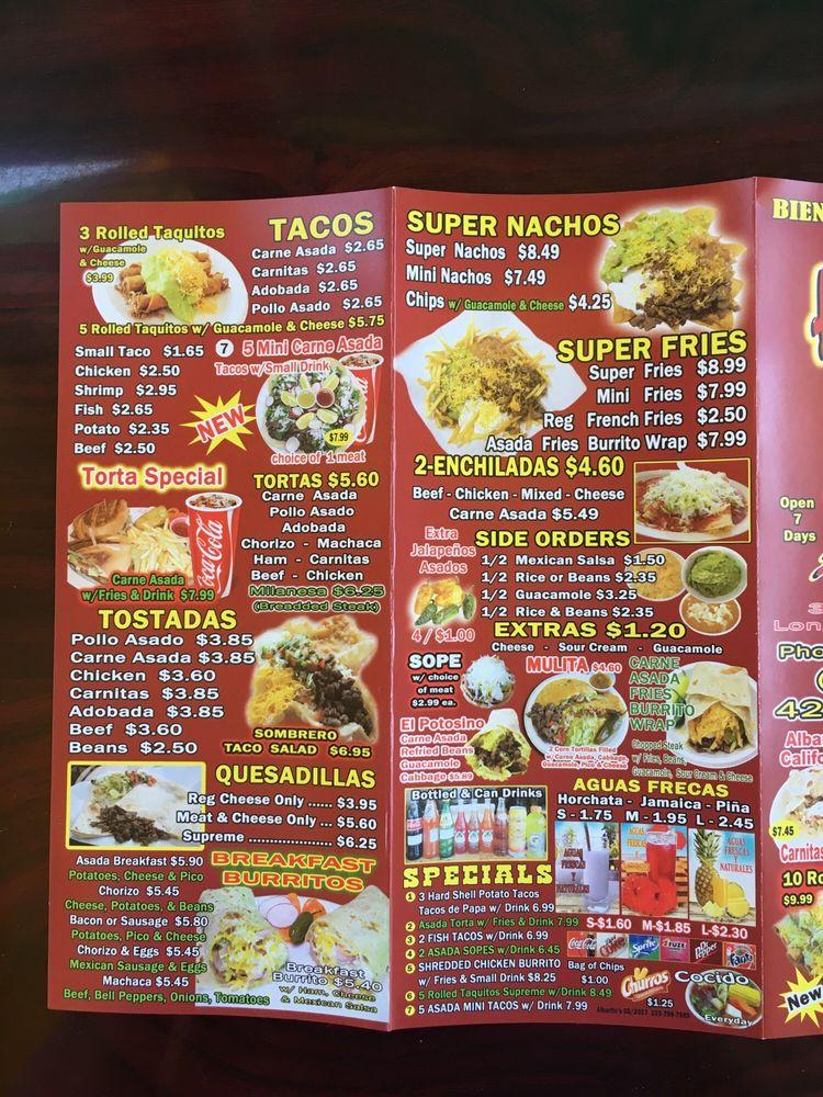 Menu at Albarito's Mexican Fresh Food, Long Beach