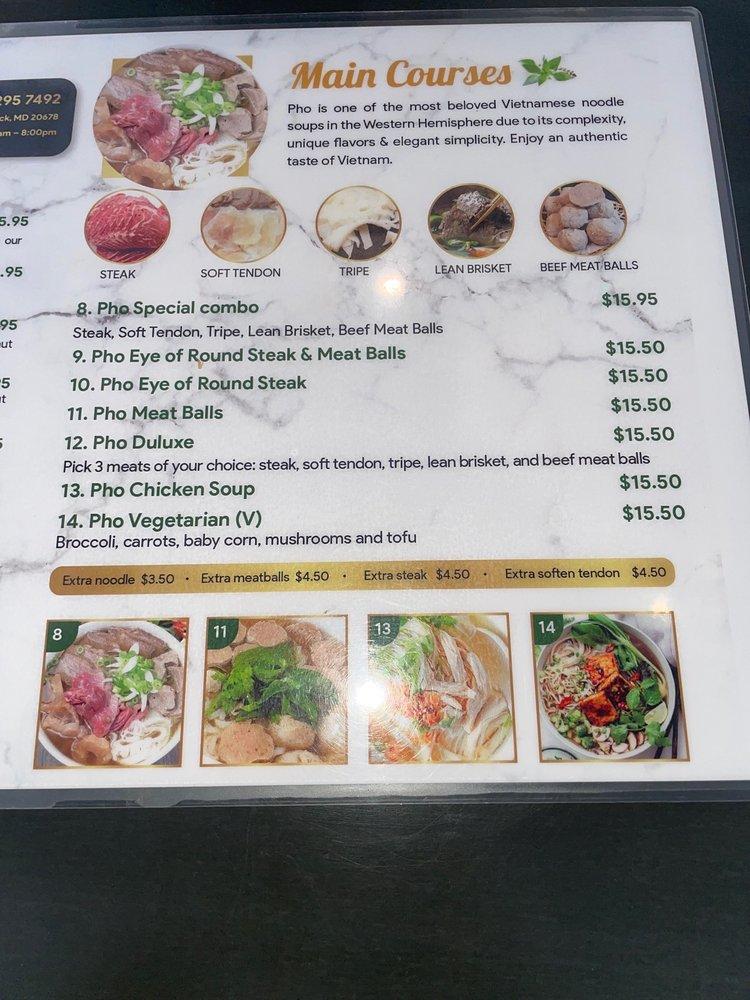 Menu at Pho Town & Grill restaurant, Prince Frederick