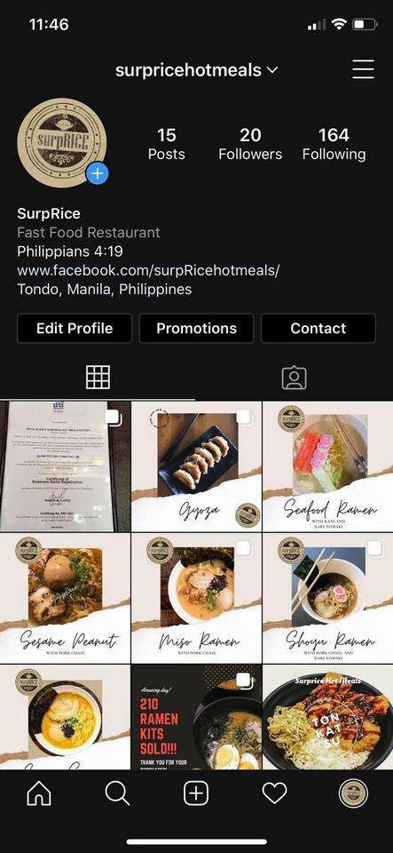 Menu at Surprice Hot Meals restaurant, Manila