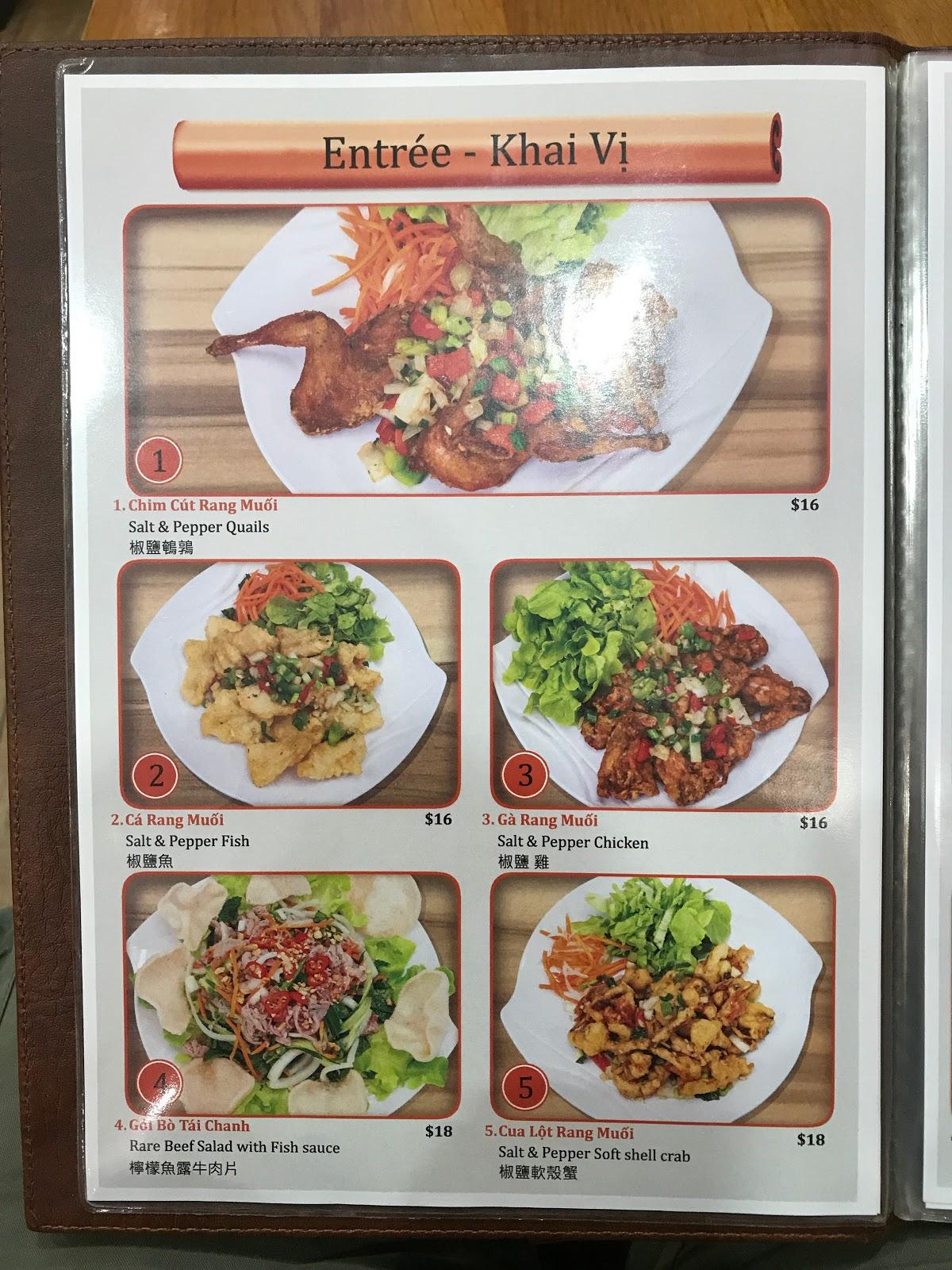 Menu at Gia Hoi Campsie restaurant, Campsie