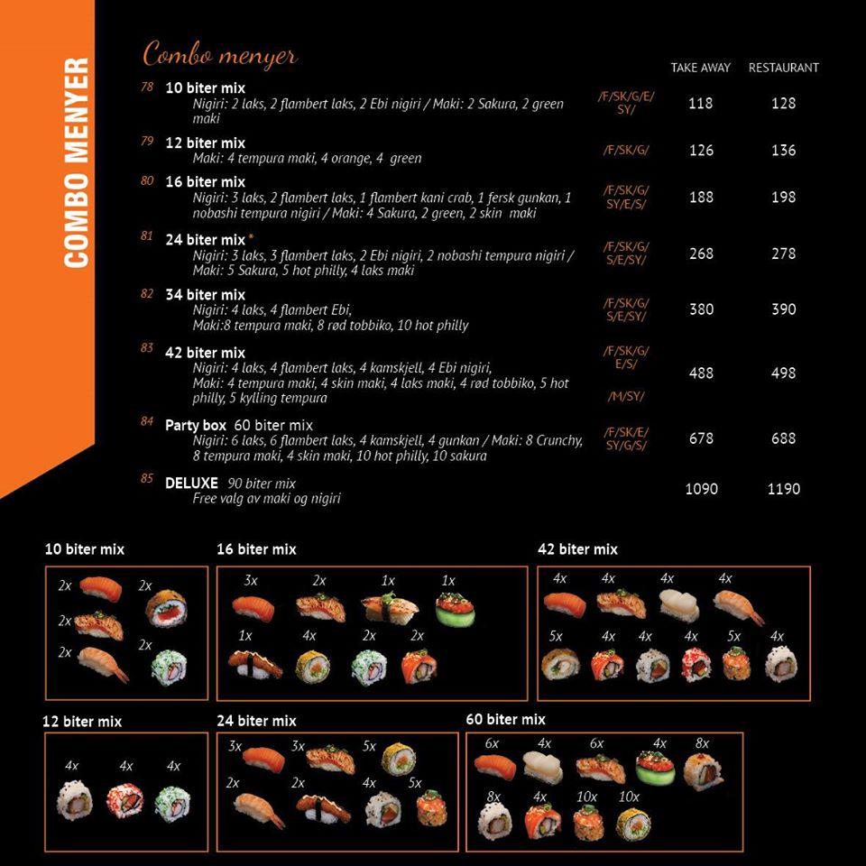Menu at Sushi Way Ålgård restaurant, Ålgård
