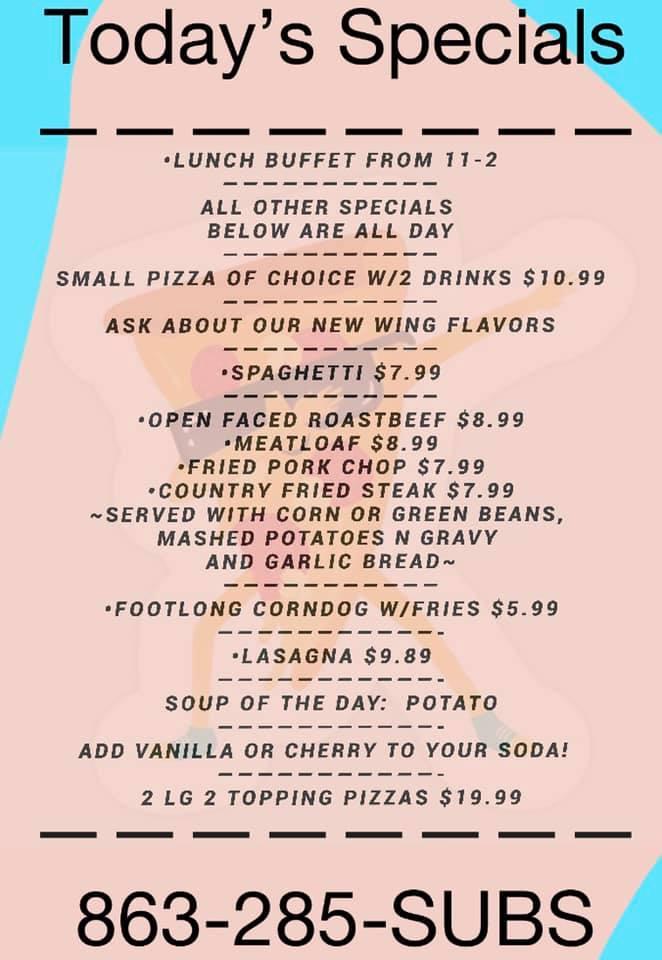 Menu at Classic Pizza & Subs pizzeria, Fort Meade