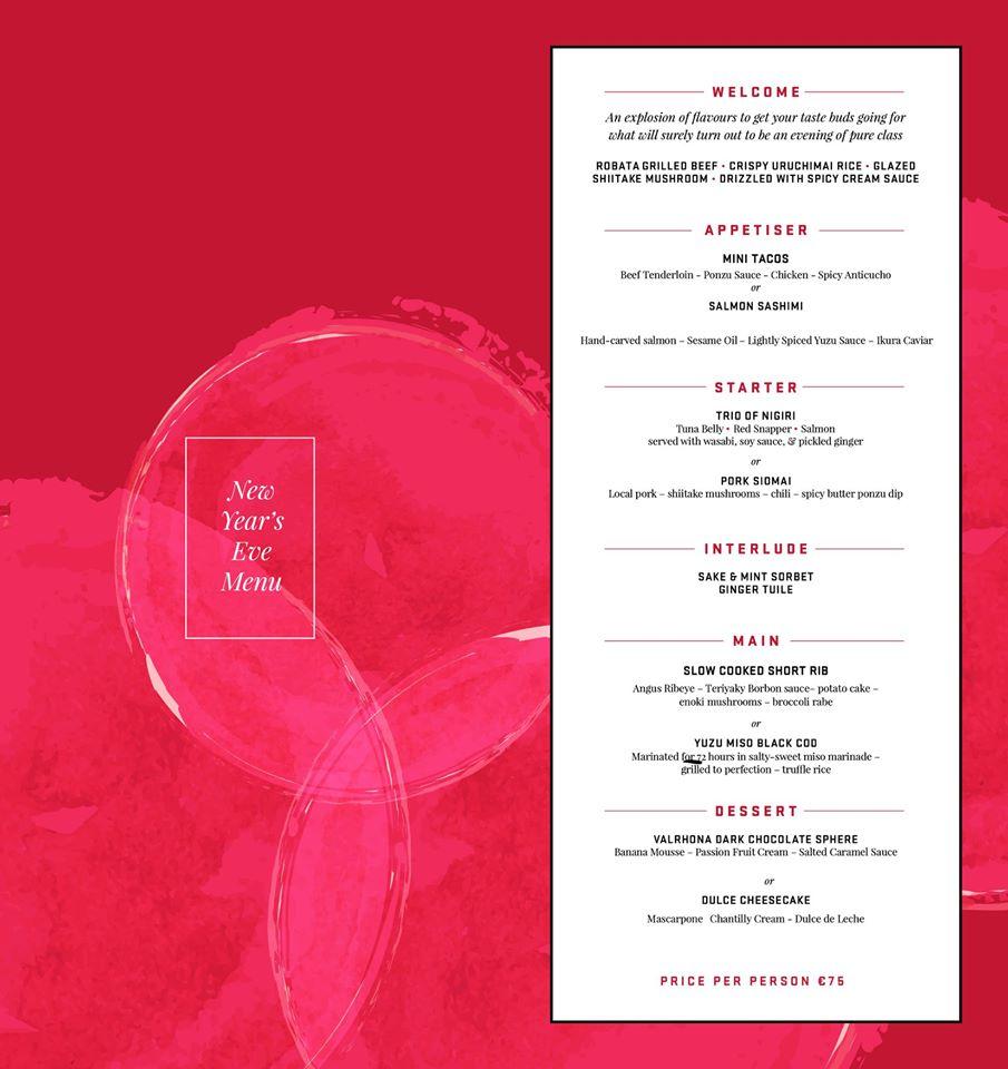 Menu at Amami restaurant, Mellieha