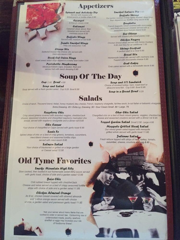 Menu at Gatsby's Seafood & Steakhouse, Bay City
