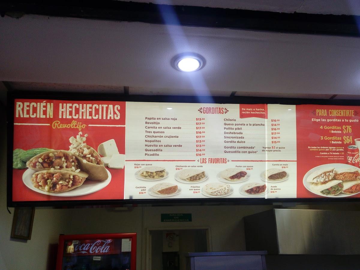 Menu at Gorditas Doña Tota restaurant, Guadalupe, Zona de Comidas