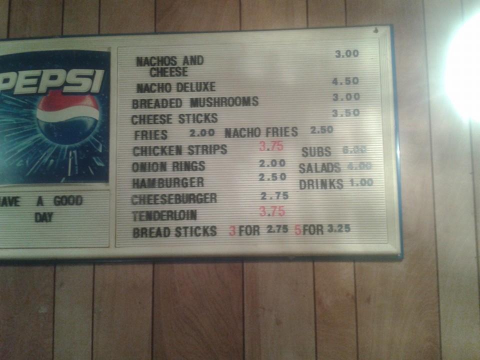 Menu at KJ Pizza restaurant, Ridgeville