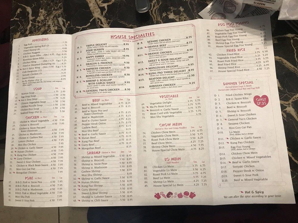 Menu at Chinatown Buffet restaurant, Indian Trail, E Independence Blvd