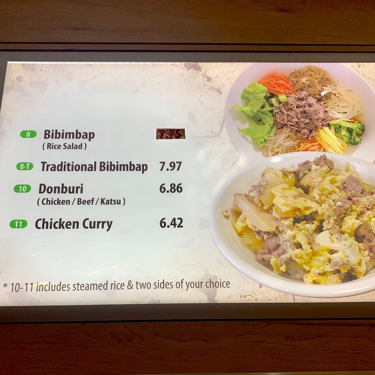 Menu at HoGa Oriental Cuisine restaurant, Toronto