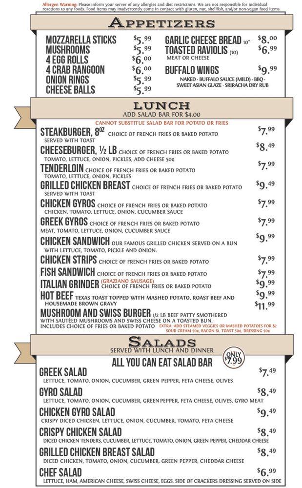 Menu at Winn's Pizza and Steakhouse Norwalk, Norwalk