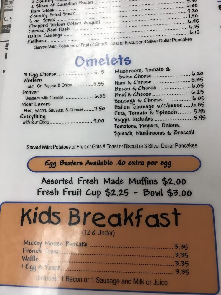 Menu at Breakfast Club of Seven Hills, Spring Hill